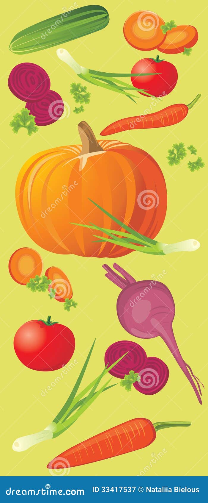 Vegetable vertical banner stock vector. Illustration of diet - 33417537