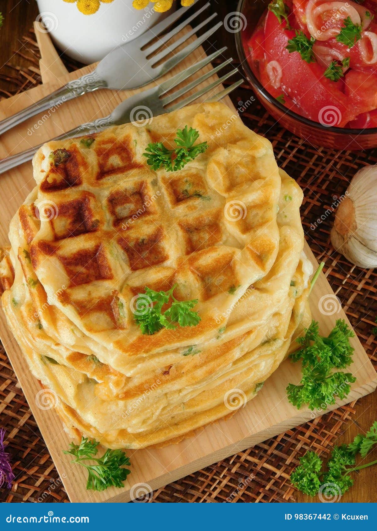 Vegetable Waffles for Breakfast Stock Photo - Image of cooking, dinner ...