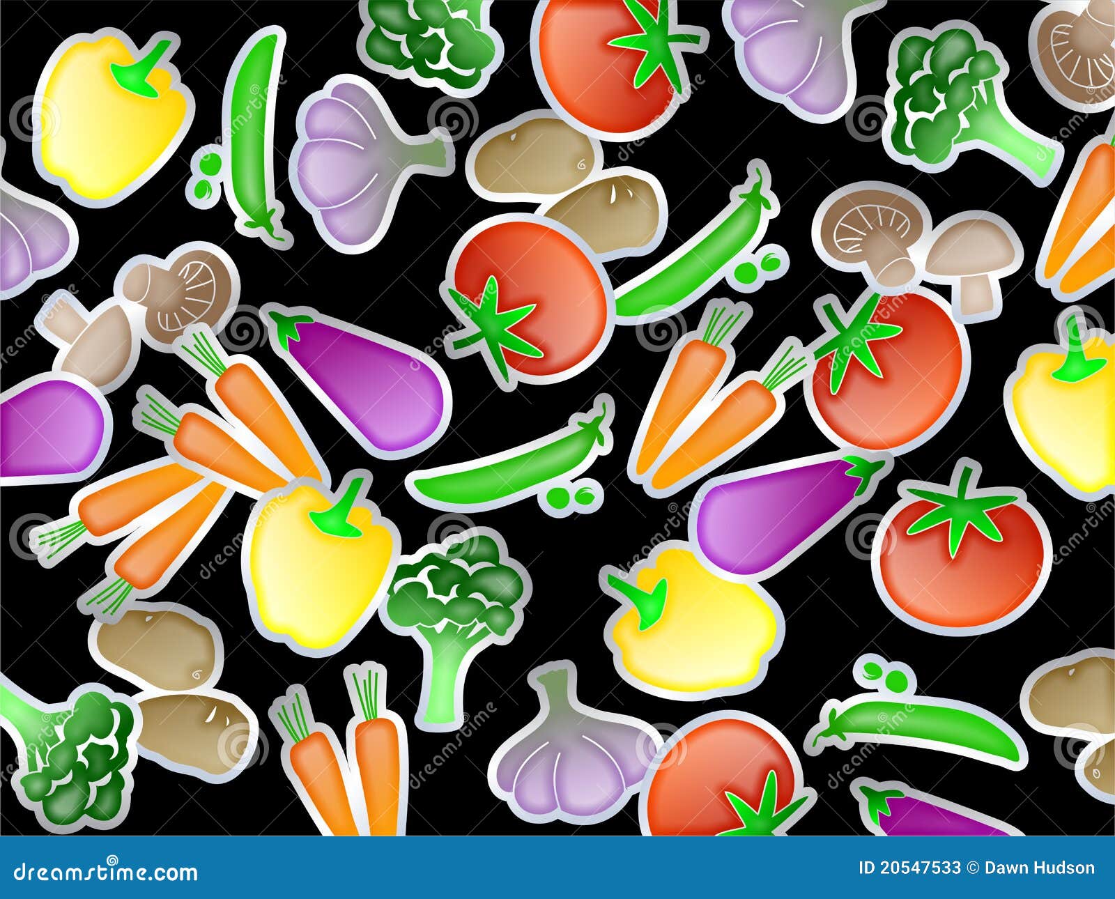 Vegetable Wallpaper stock illustration. Illustration of vegetables ...