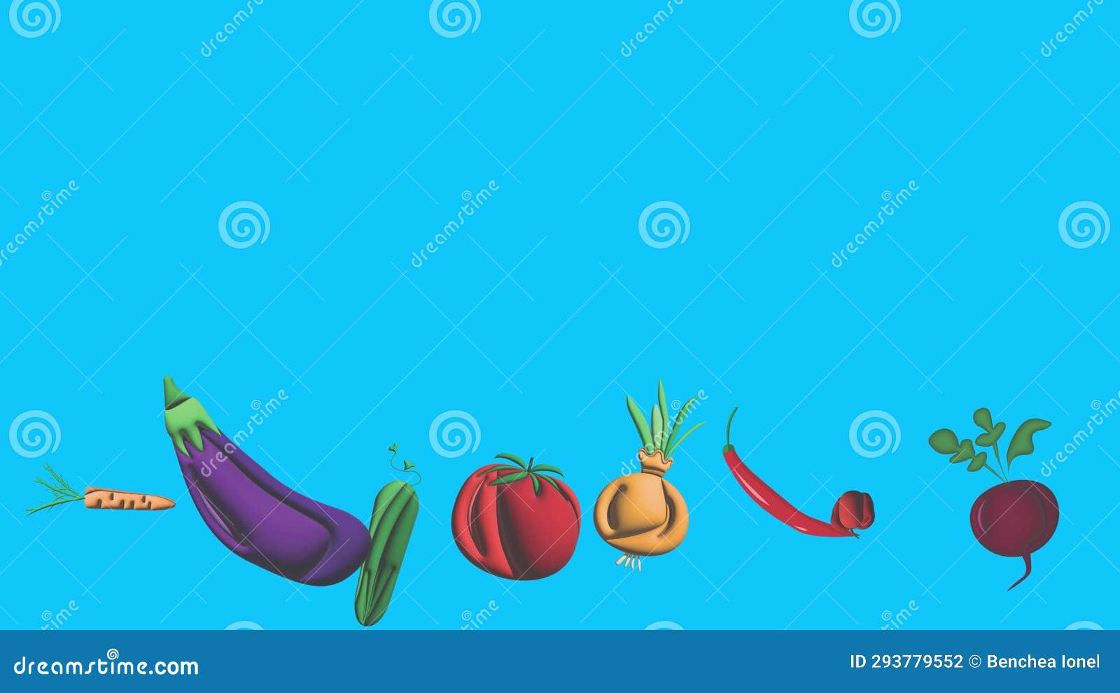 Vegetables Animation on Blue Screen Chroma Key Stock Footage - Video of ...