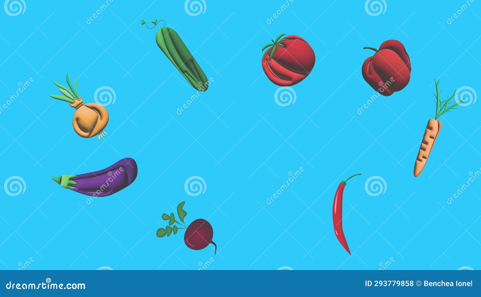 Vegetables Animation on Blue Screen Chroma Key Stock Footage - Video of ...