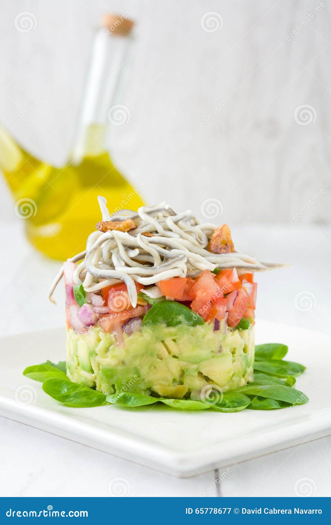 Vegetables and Baby Eels or Elvers Tartare Stock Image - Image of ...