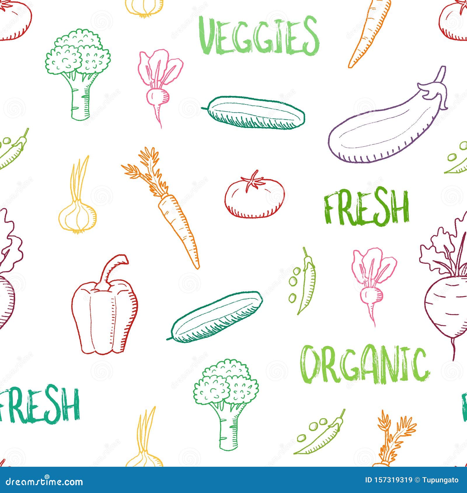 Vegetables Background Texture Stock Vector - Illustration of style ...