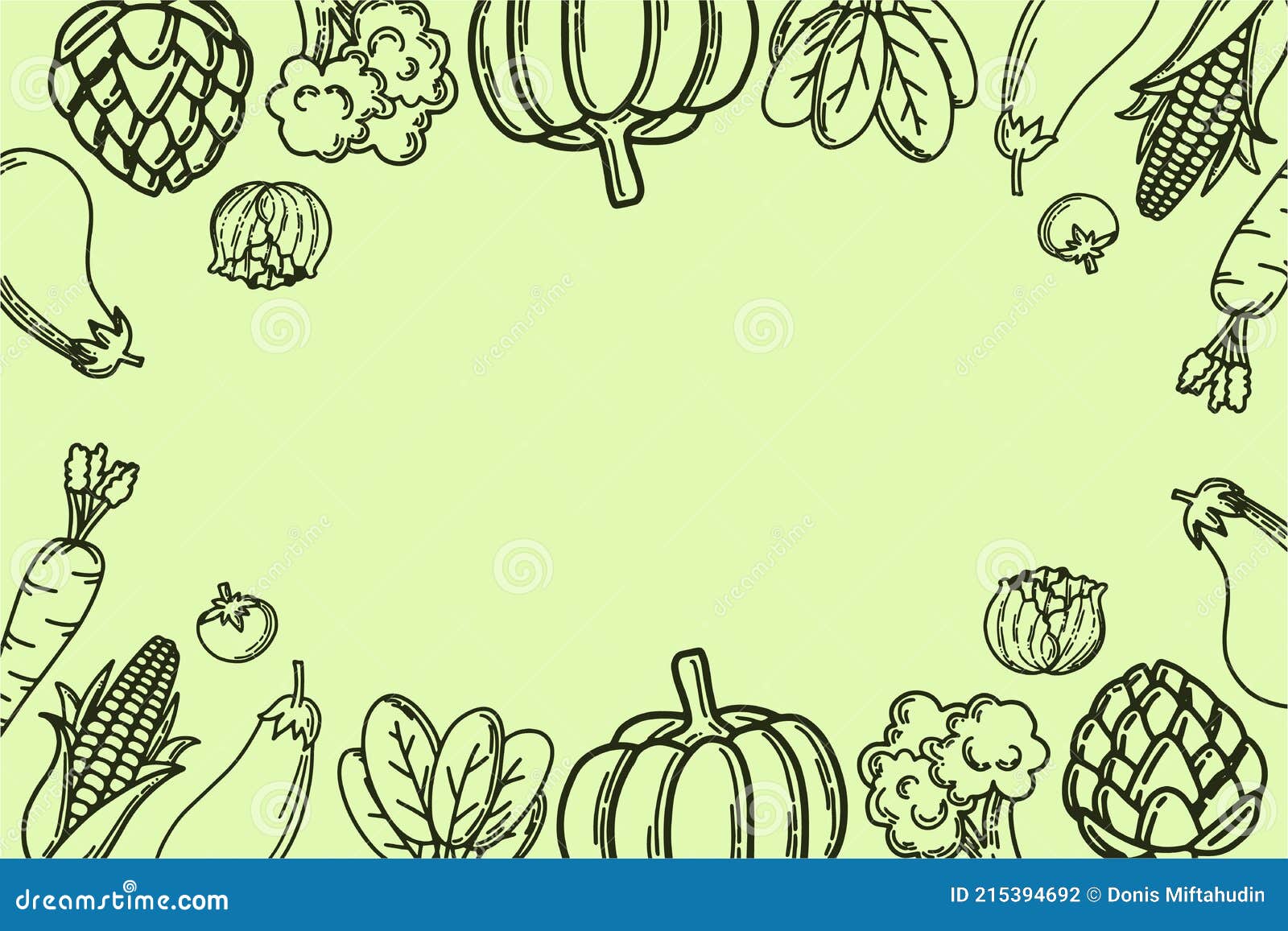 Vegetables Background Vector Stock Vector - Illustration of pepper ...