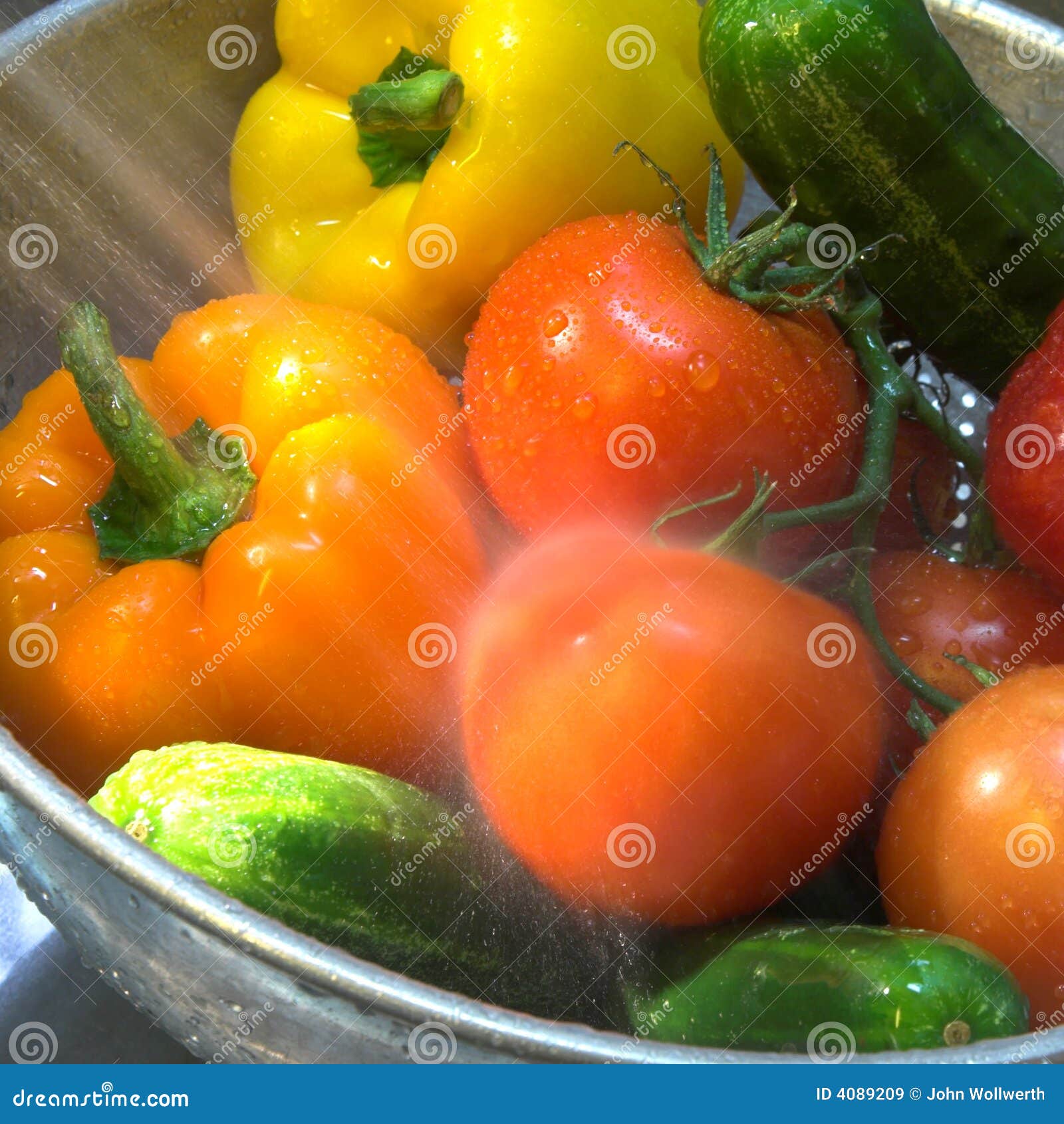 Vegetables being sprayed stock image. Image of clean, natural - 4089209
