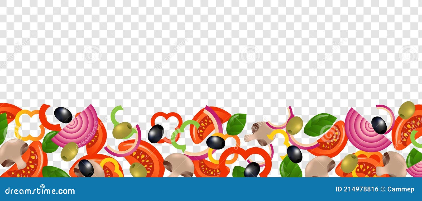 Vegetables Border and Transparent Background Stock Vector ...