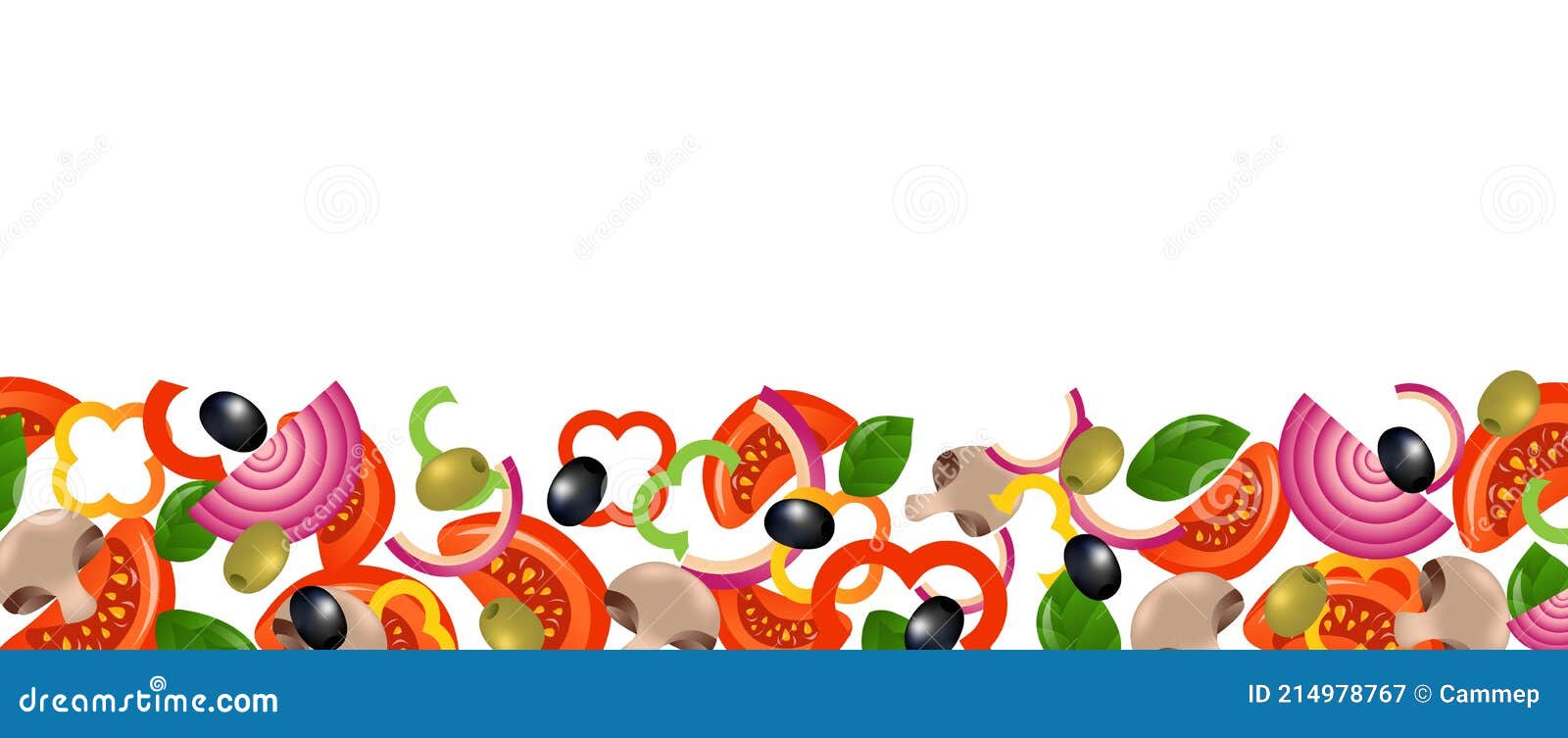Vegetables Border and White Background Stock Vector - Illustration of ...