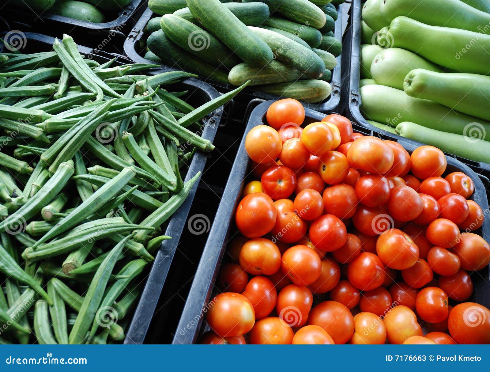 Vegetables in box stock image. Image of sale, green, natural - 7176663