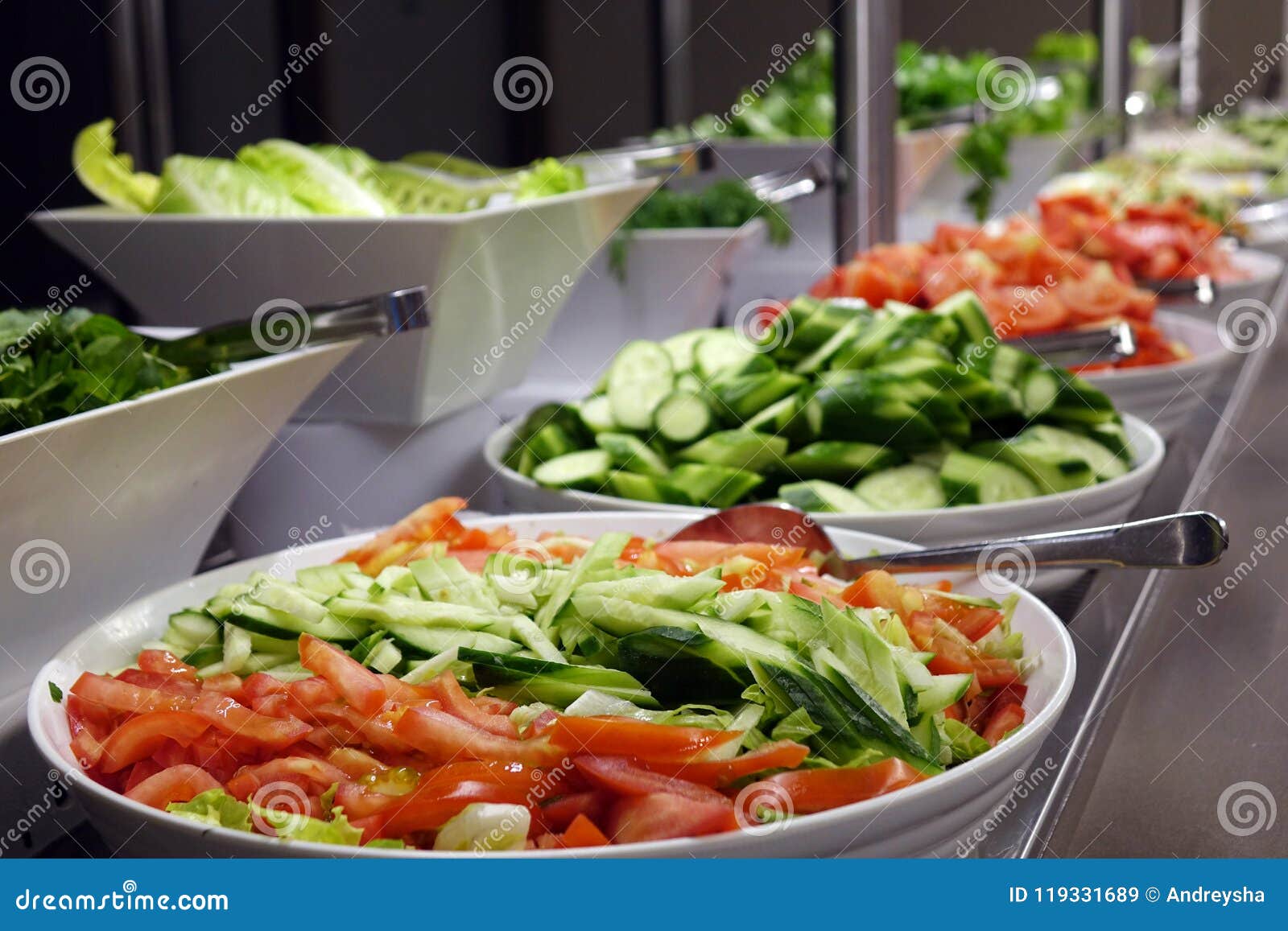 Vegetables on the Buffet. Assortment Stock Image - Image of fresh ...