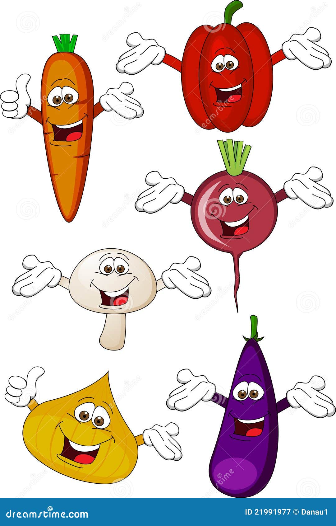 Vegetables Cartoon Royalty Free Stock Photography - Image: 21991977