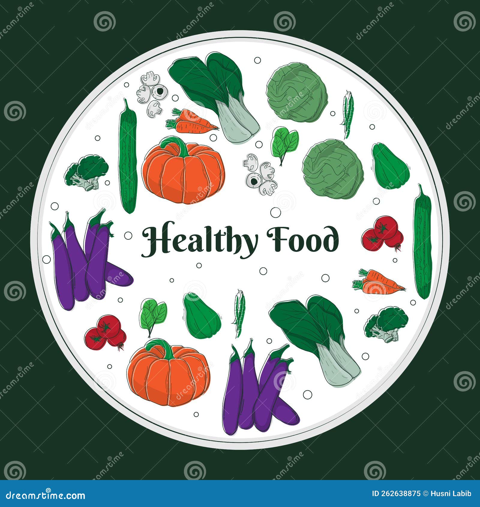 Circle Healthy Foods Stock Illustrations – 494 Circle Healthy Foods ...