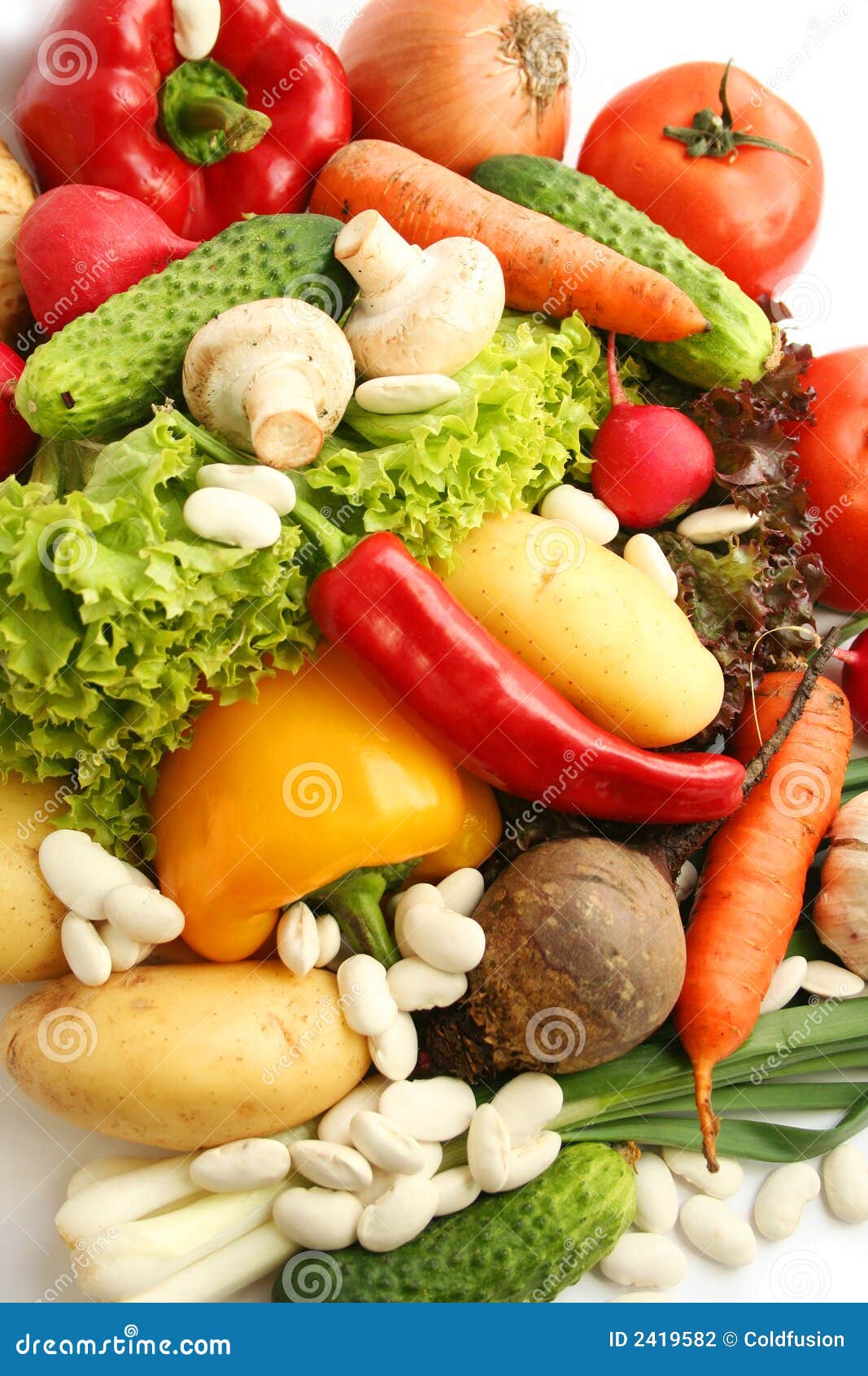 Vegetables close - up stock photo. Image of mushroom, tomato - 2419582