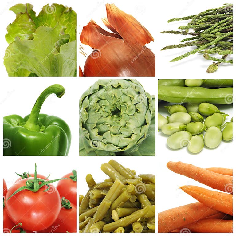 Vegetables collage stock photo. Image of healthy, beans - 14282888