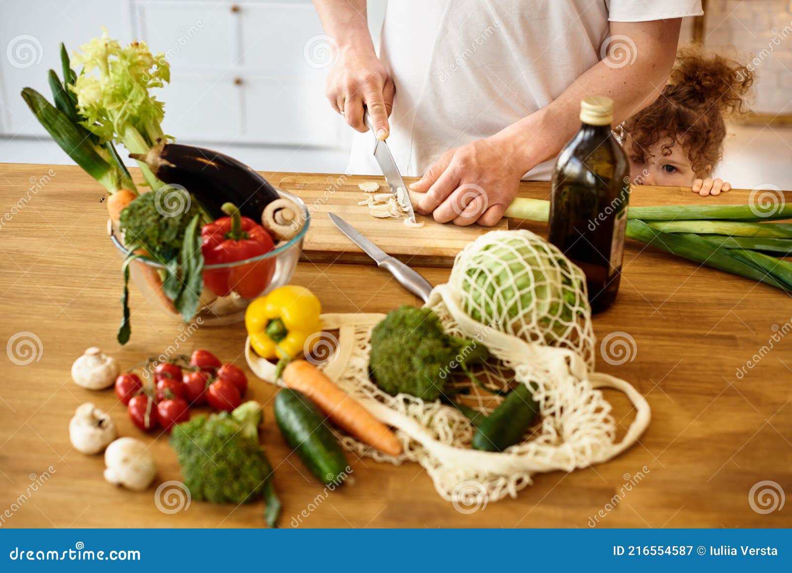 Vegetables in the kitchen stock image. Image of life - 216554587