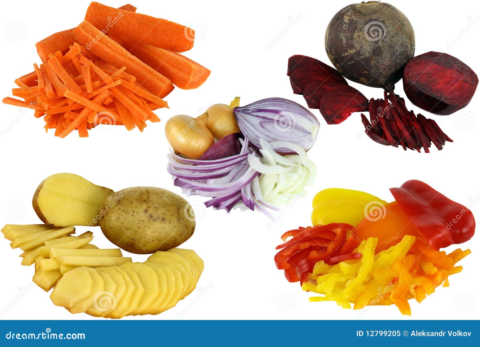 The Vegetables Cut by Slices Stock Image - Image of orange, vibrant ...