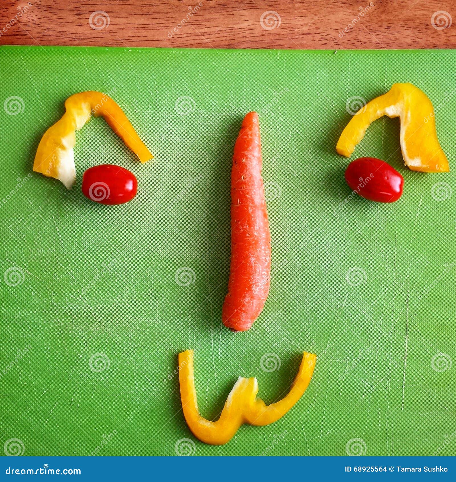 Vegetables face stock photo. Image of freshness, cheerful - 68925564