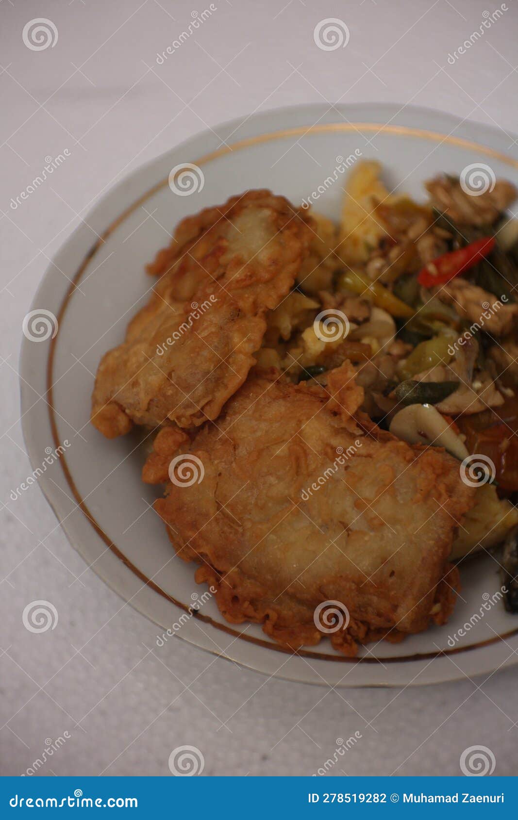 Vegetables and fish. stock photo. Image of indonesia - 278519282