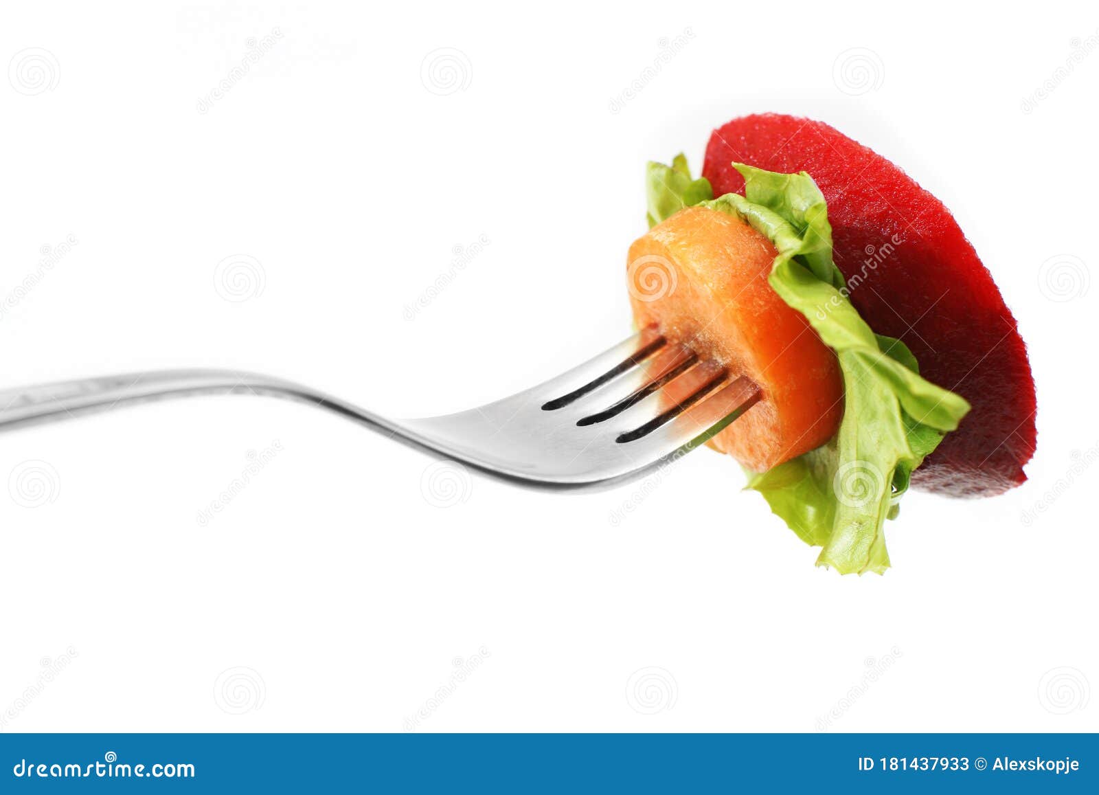 Vegetables on fork stock image. Image of vegetable, leaf - 181437933