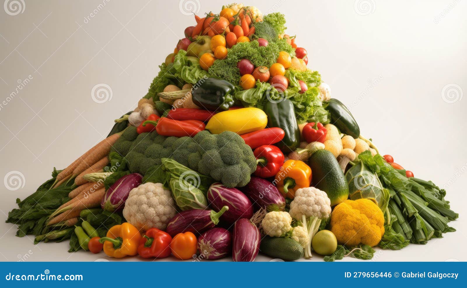 Vegetables in the Form of a Pyramid on a White Background Stock ...
