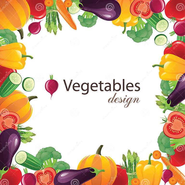 Vegetables frame stock vector. Illustration of group - 20306156