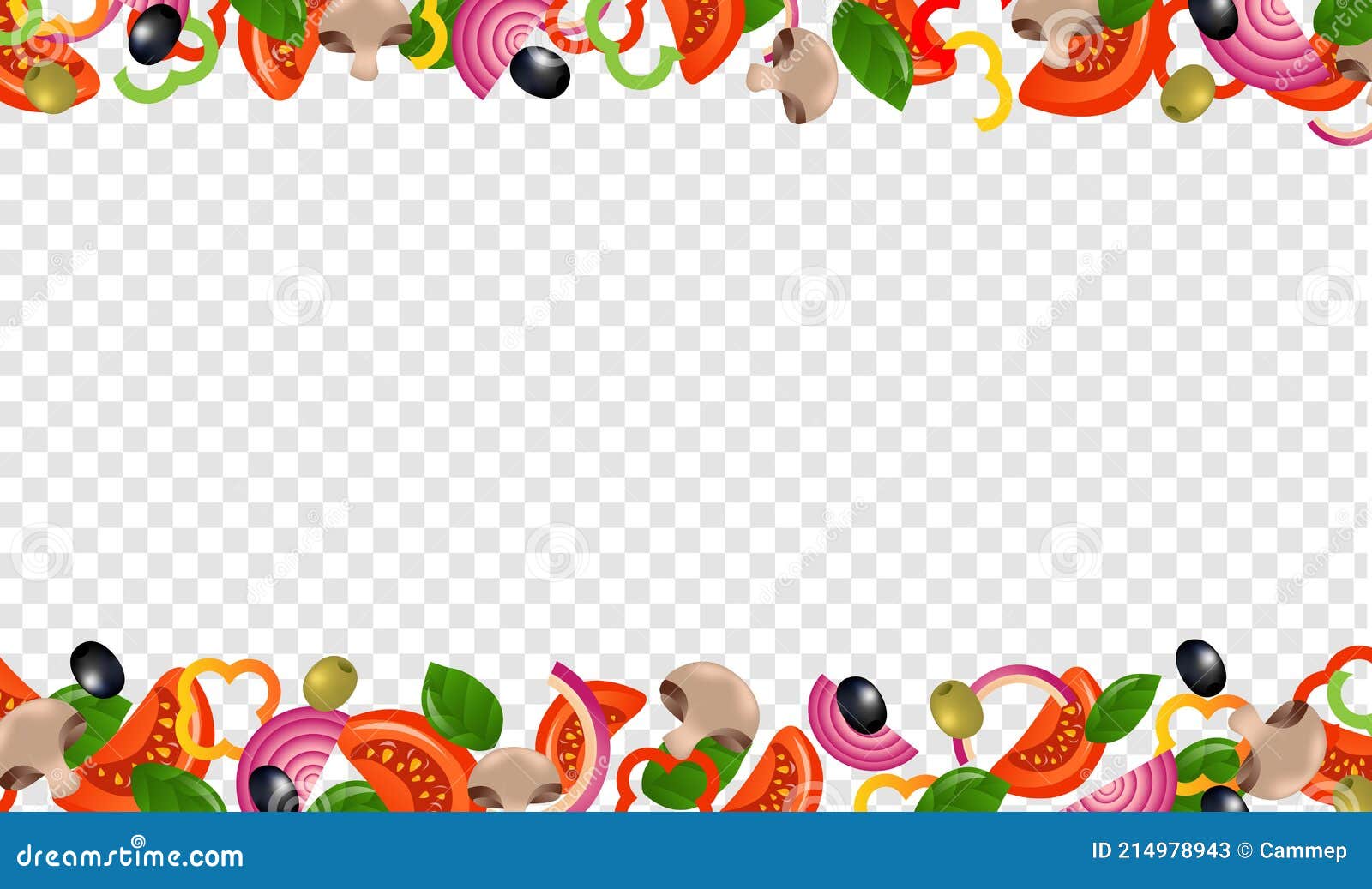 Vegetables Frame with Transparent Background Stock Vector ...