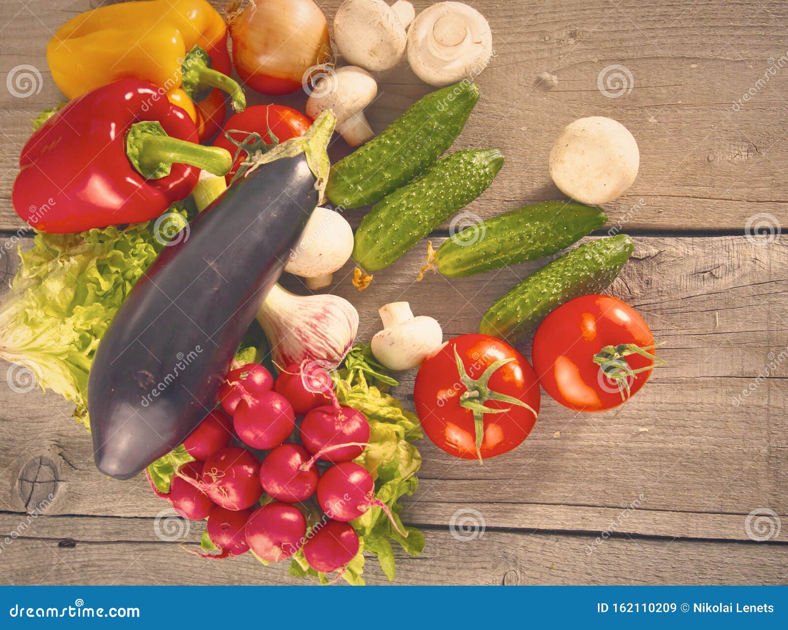 Vegetables . Fresh Bio Vegetable in a Basket Stock Image - Image of ...