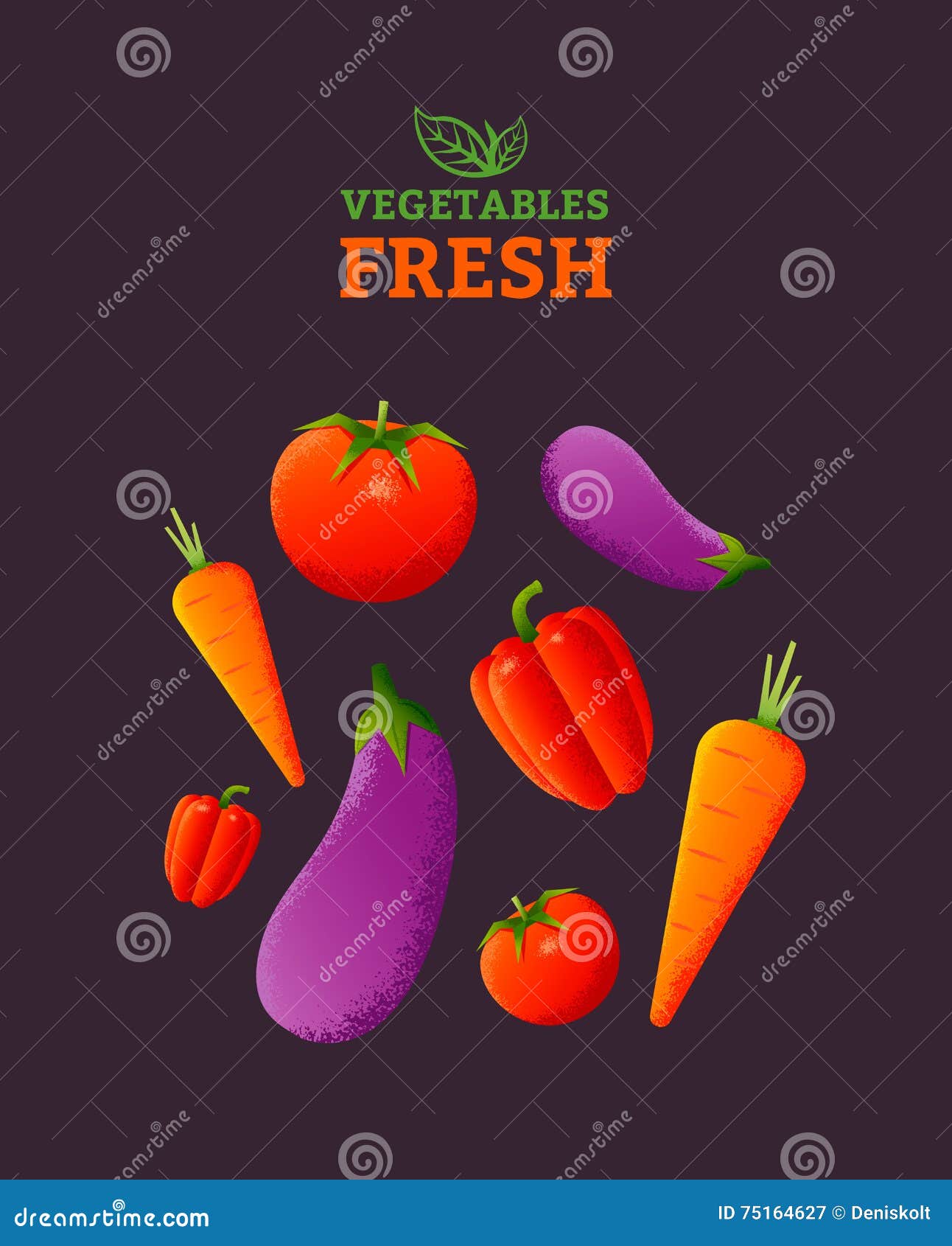 Vegetables fresh vector stock vector. Illustration of tomato - 75164627