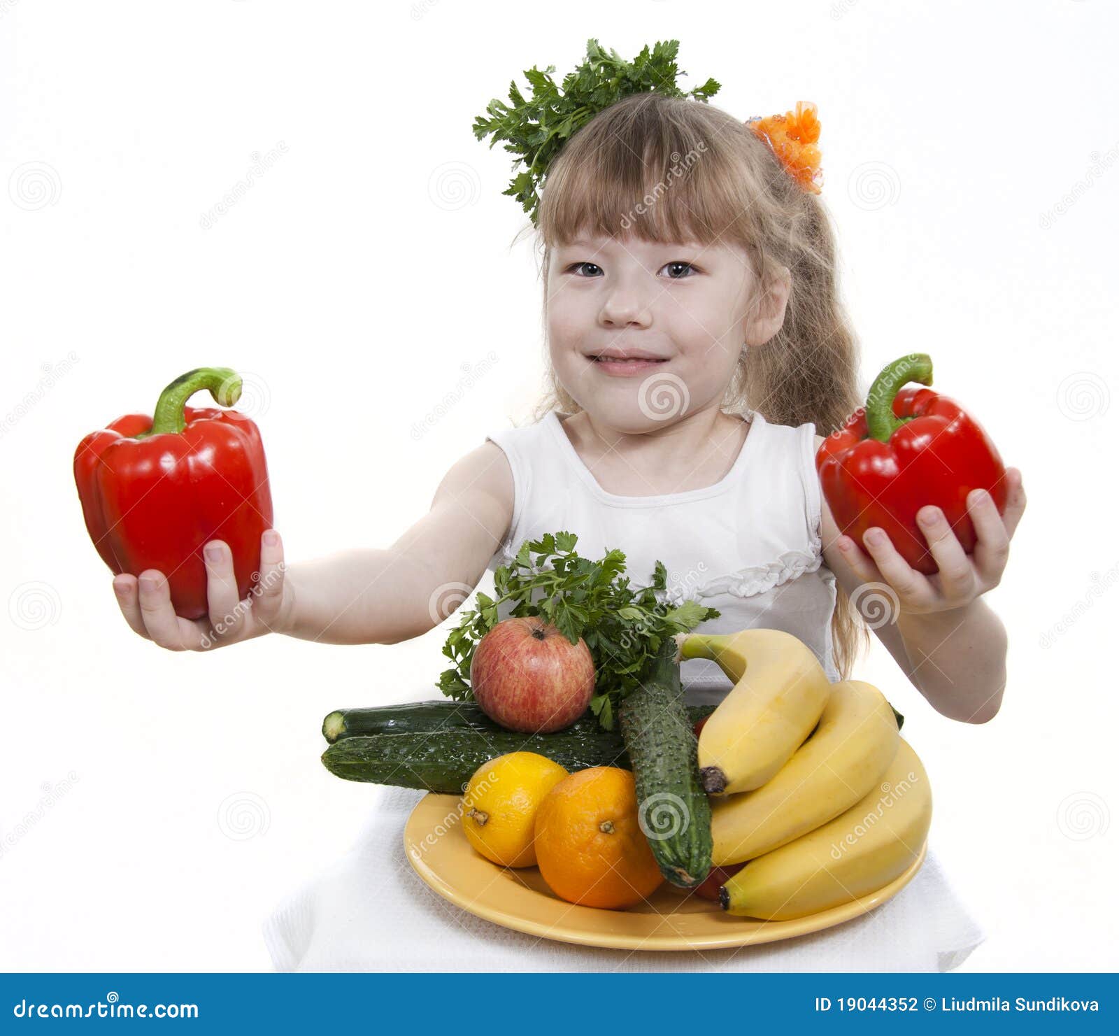 Vegetables and Fruit of Children. Stock Photo - Image of choice, child ...