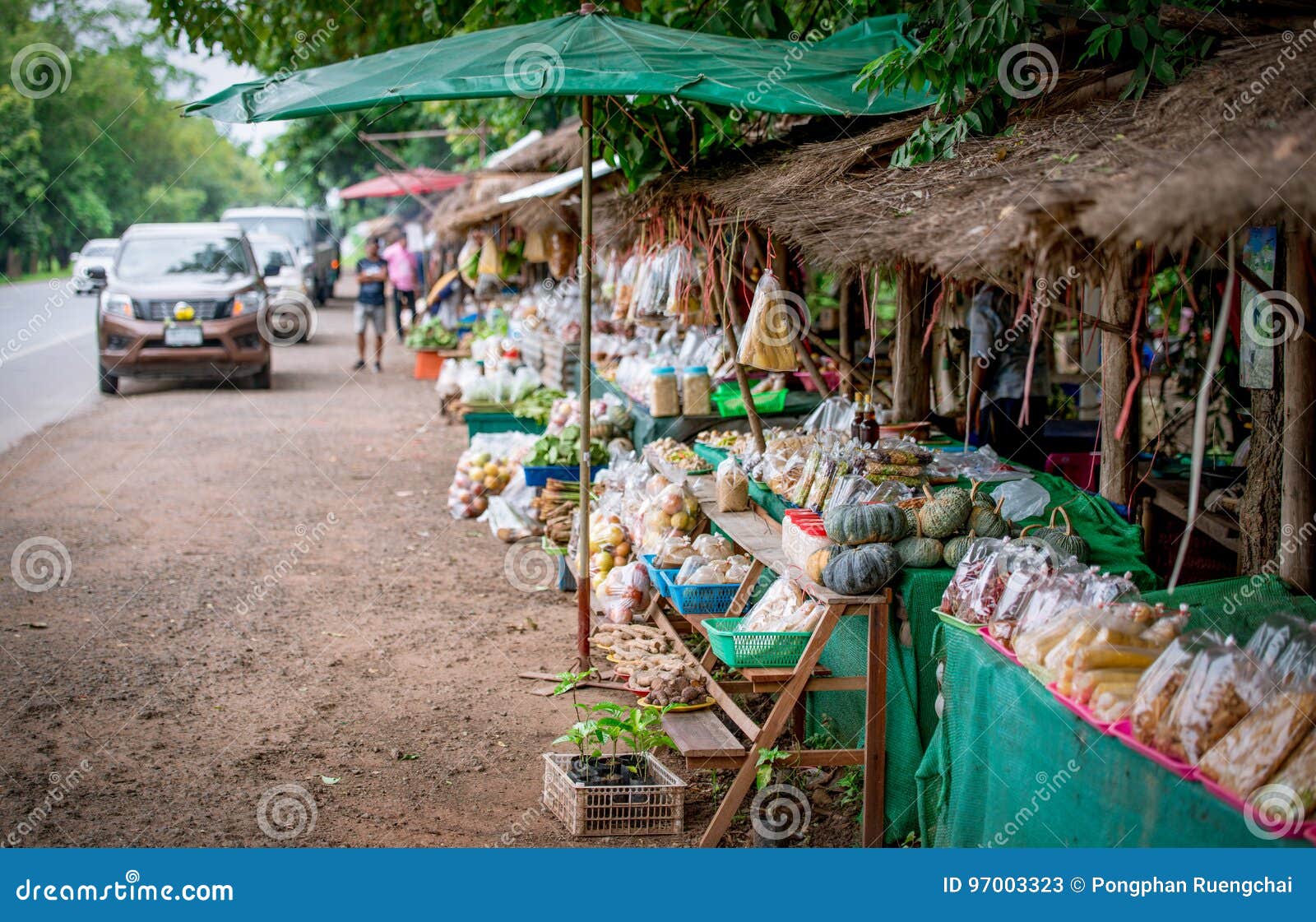 Roadside stall stock image. Image of product, turf, umbrella - 97003323