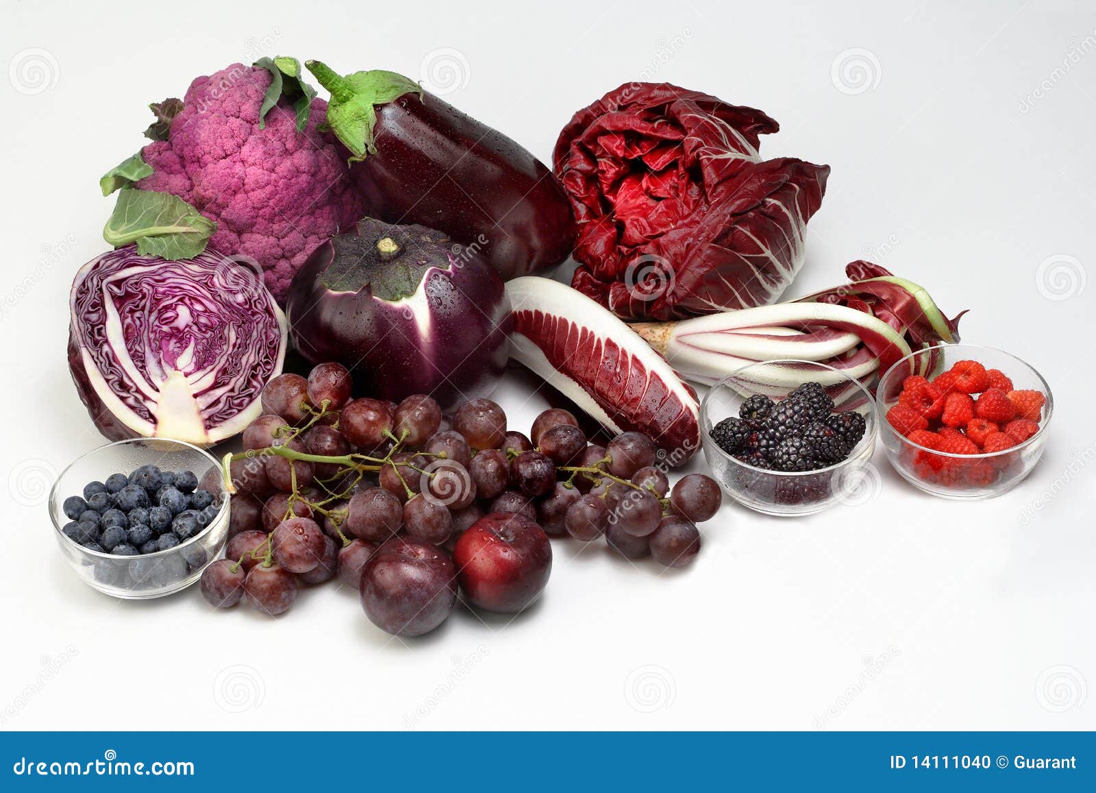 Vegetables and Fruits Purple Colored Stock Photo - Image of chicory ...