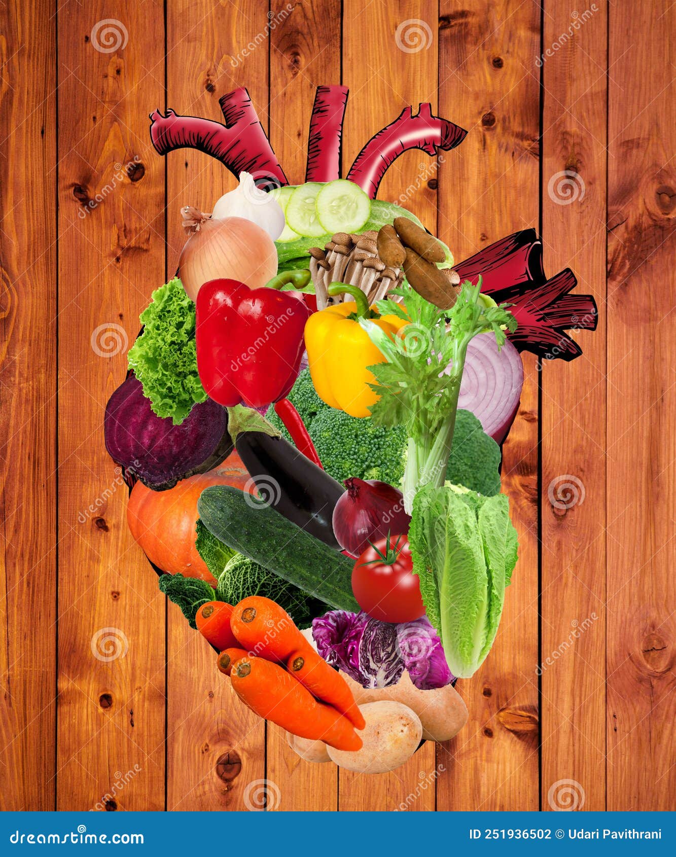 Vegetables heart shape stock illustration. Illustration of brinjal ...