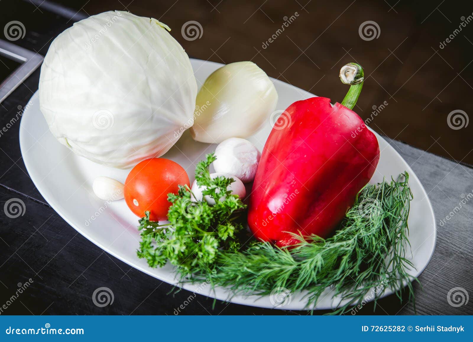 Vegetables, Ingredients for Cooking on the Kitchen Table Stock Photo ...