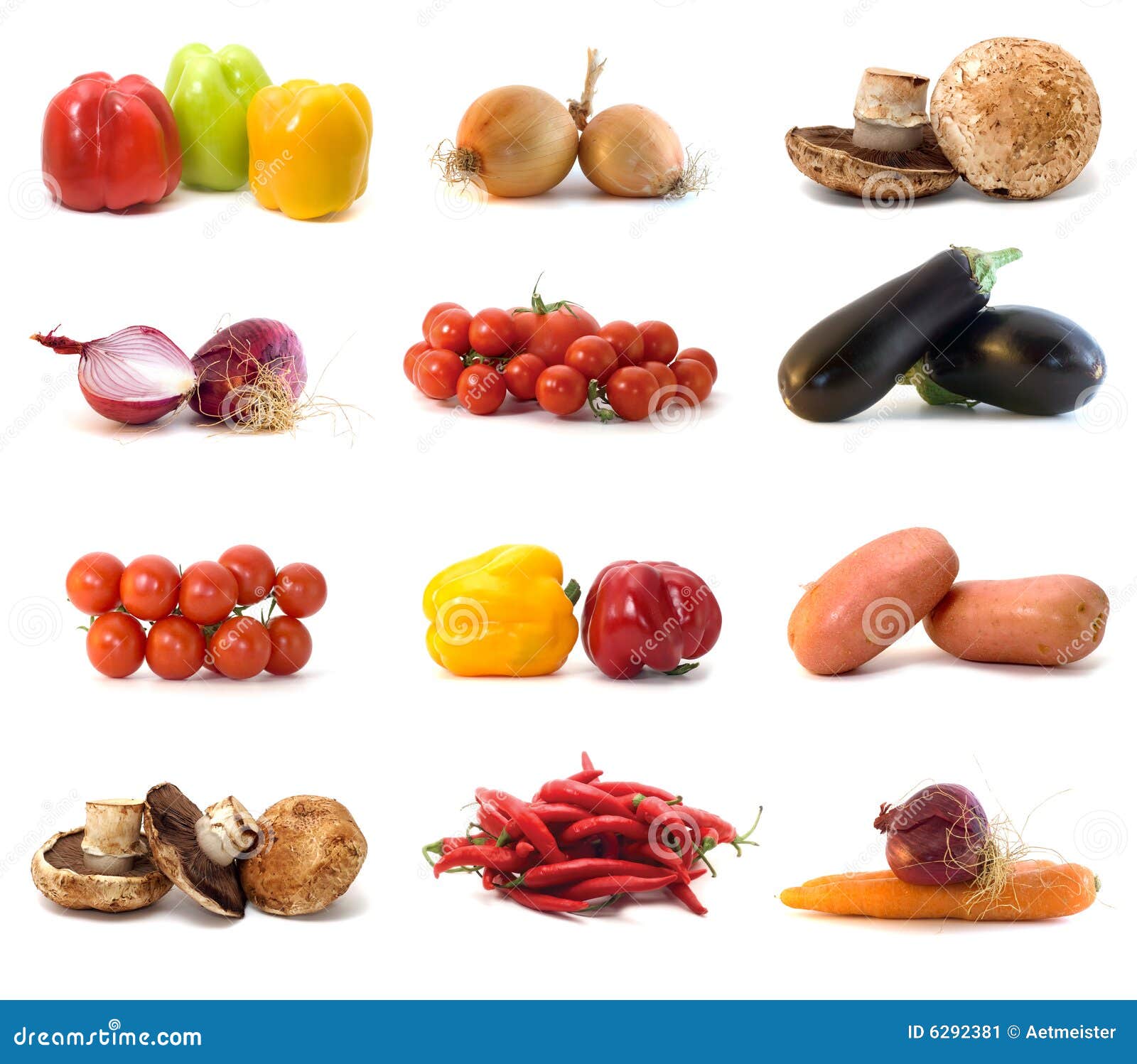 Vegetables Isolated on White Stock Image - Image of nature, freshness ...