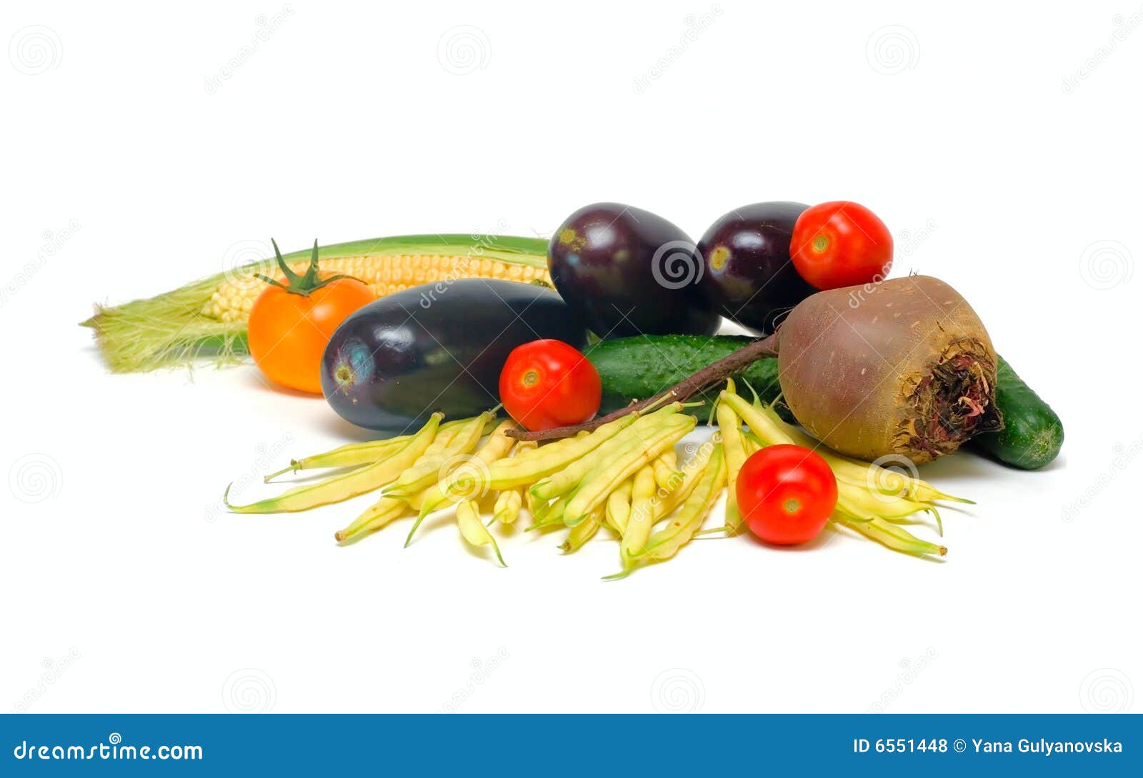 Vegetables Isolated on White Stock Photo - Image of isolated, corn: 6551448