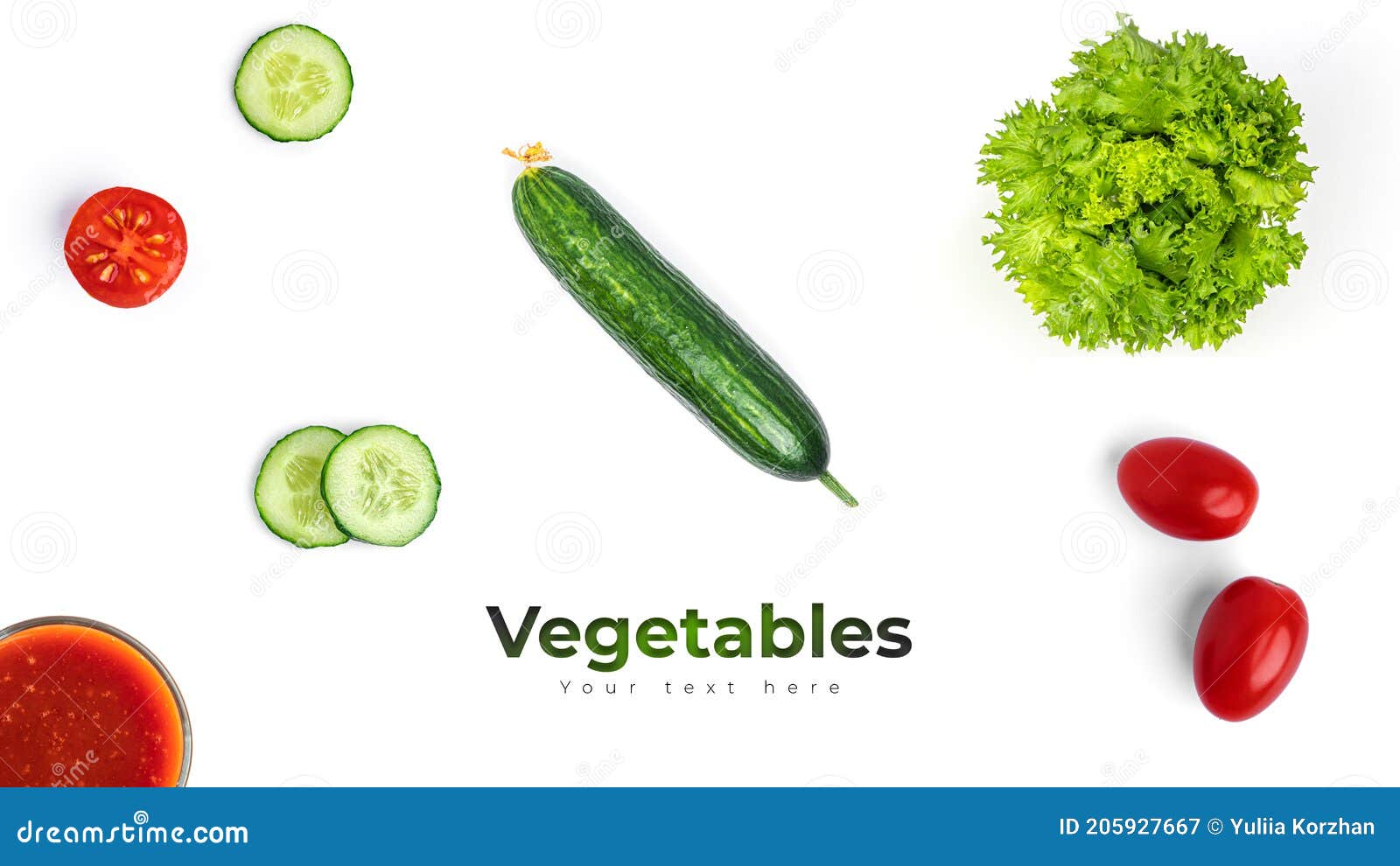 Vegetables Isolated on White Background. Long Header Banner Format ...