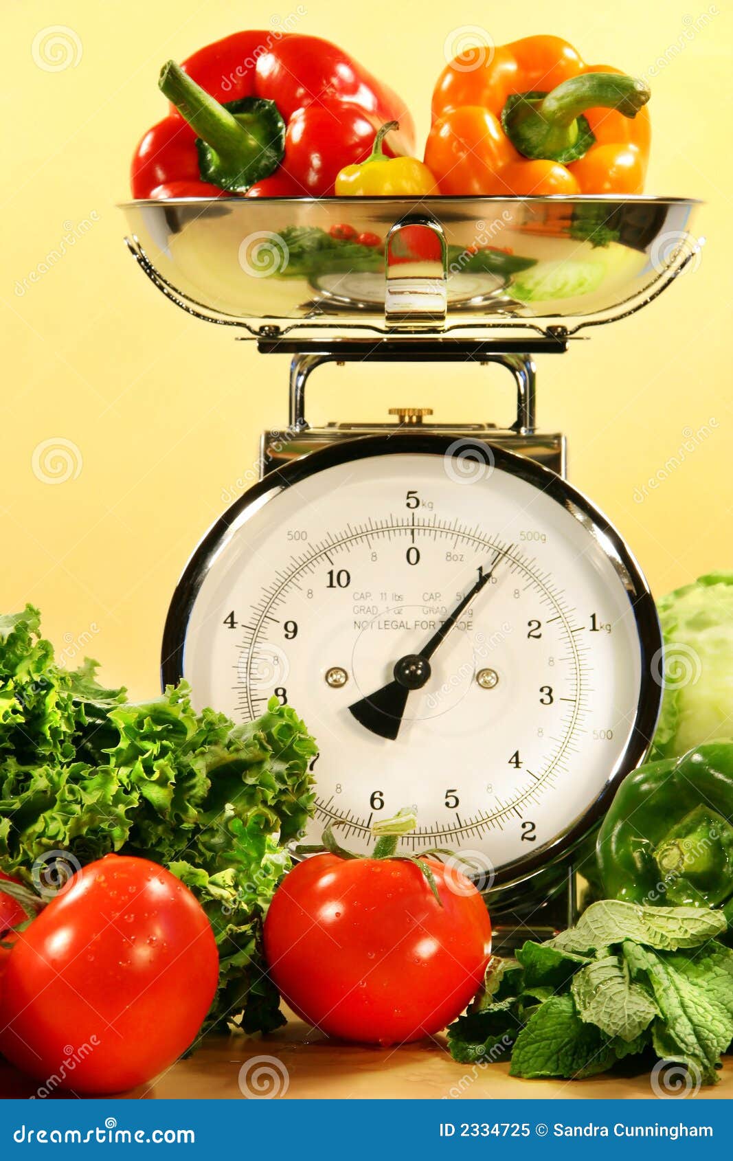 Vegetables on Kitchen Scale Stock Image - Image of orange, lettuce: 2334725