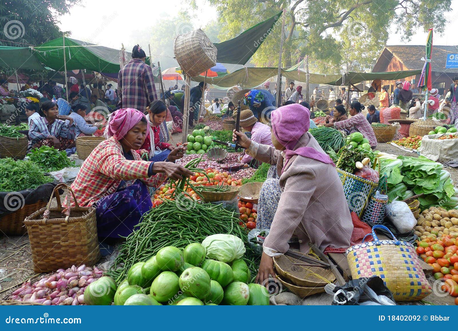 Vegetables Market in Myanmar Editorial Photography - Image of fresh ...