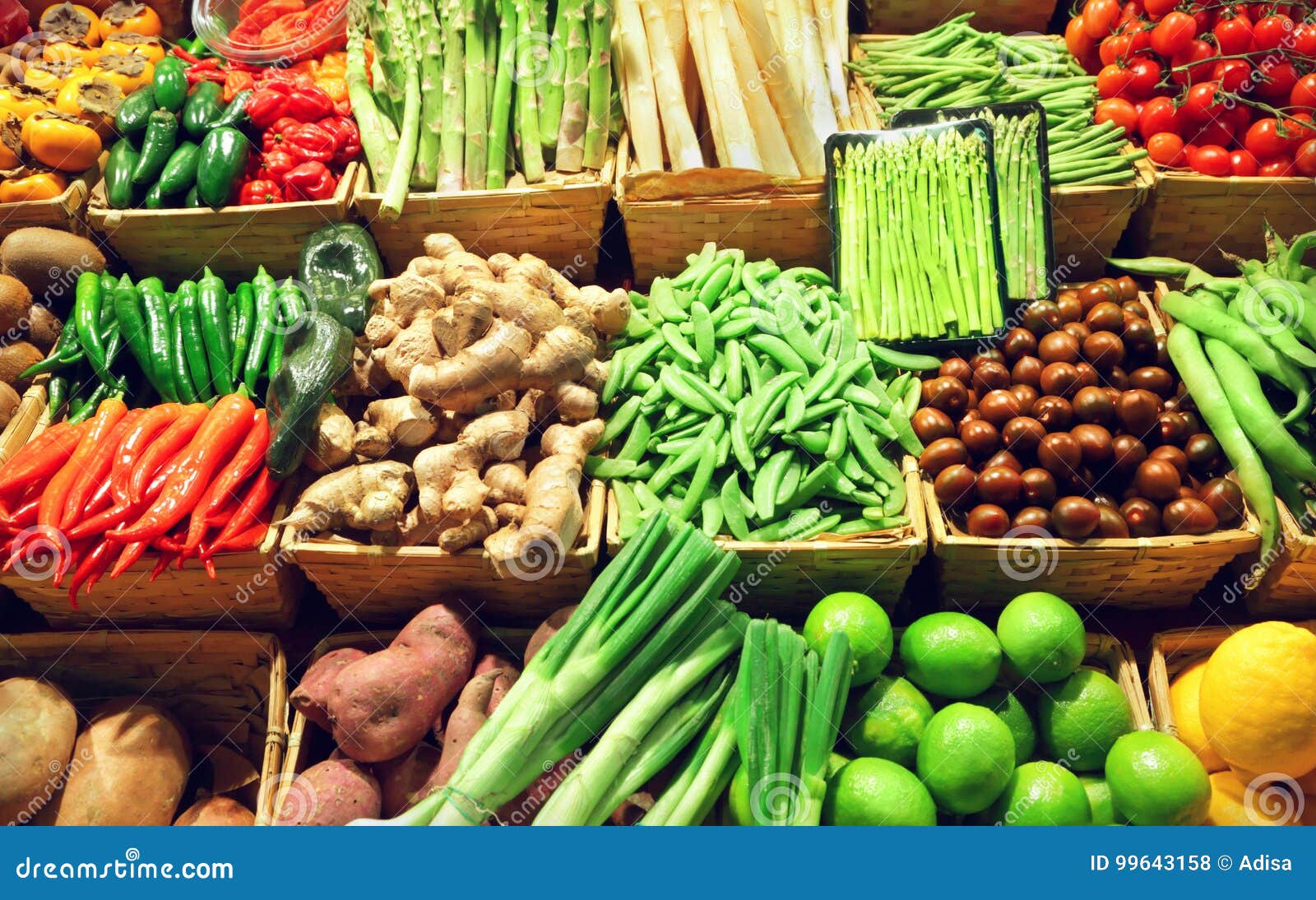 Vegetables at a market stock photo. Image of greengrocery - 99643158