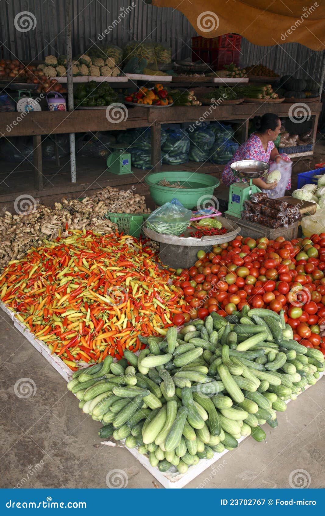 Vegetables on a Market Stall,Vinh Long Editorial Photography - Image of ...