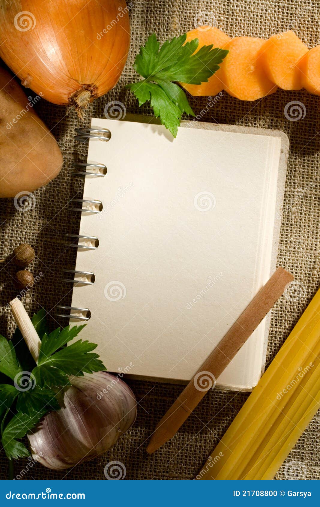 Vegetables and notepad stock photo. Image of menu, food - 21708800