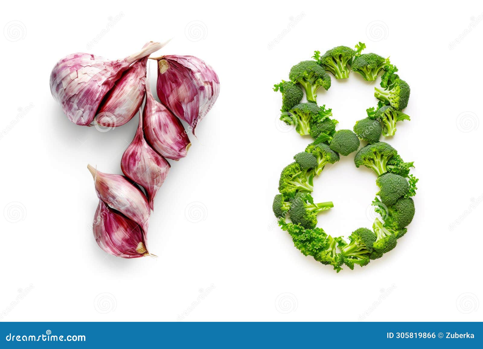 Vegetables Number "7" and "8 Stock Illustration - Illustration of ...