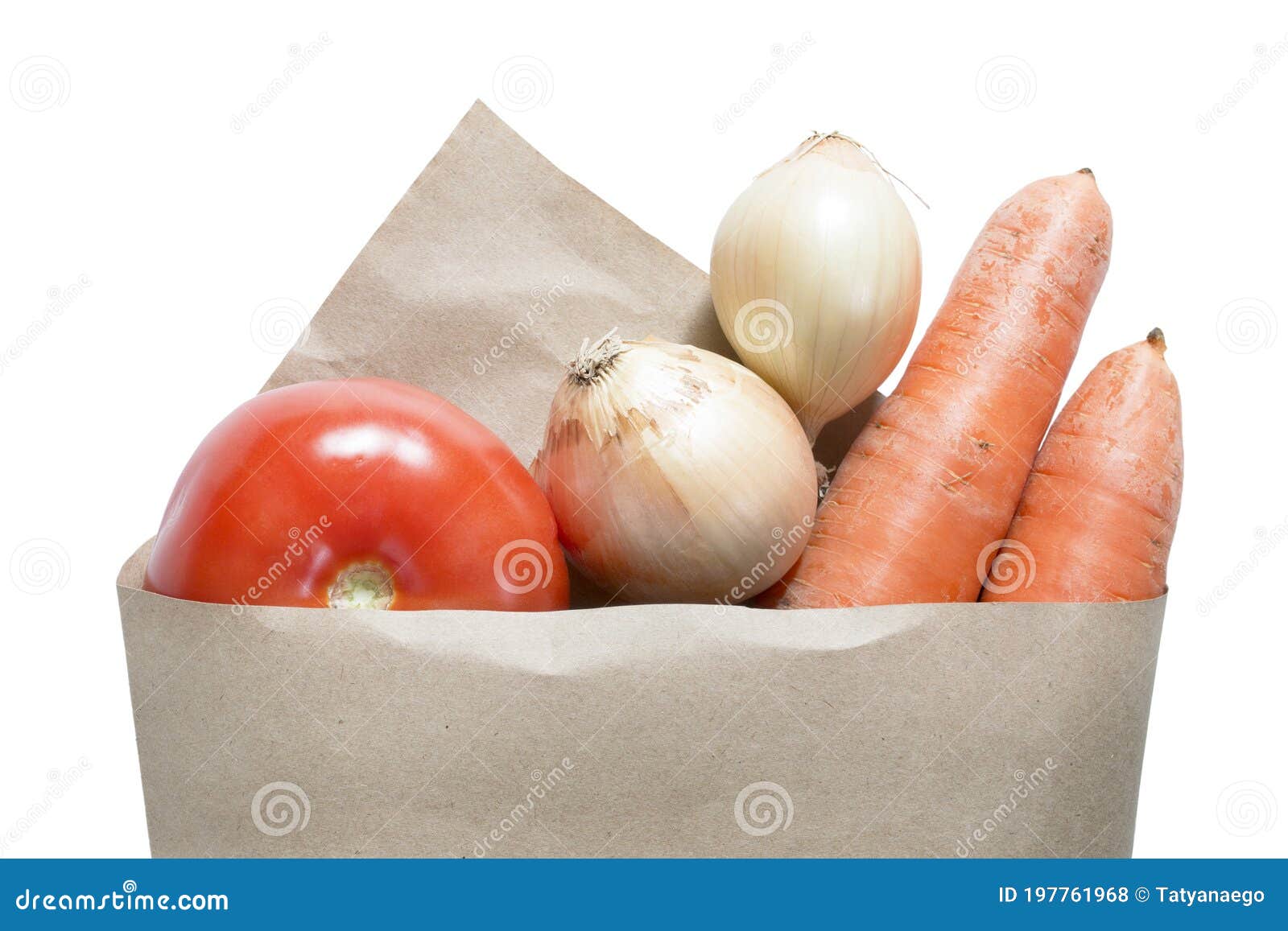 Vegetables in a packet stock photo. Image of tomato - 197761968