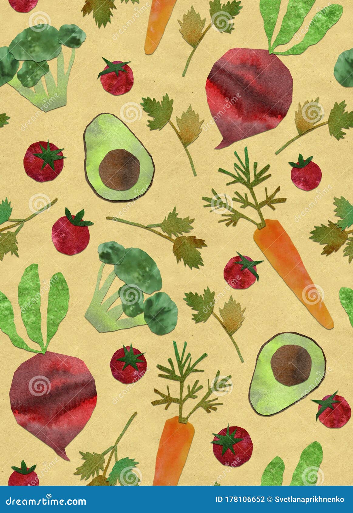Vegetables paper cut stock illustration. Illustration of cutout - 178106652