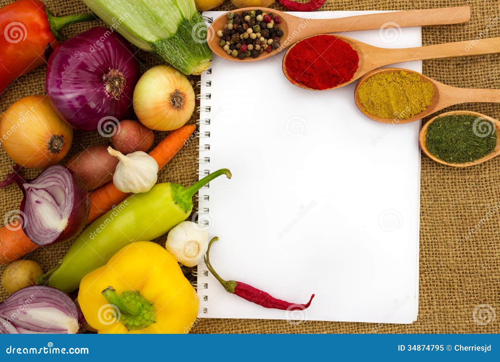 Vegetables and Paper for Notes Stock Image - Image of copy, pepper ...