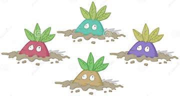 Vegetables Patch Cartoon stock vector. Illustration of cartoon - 162713720