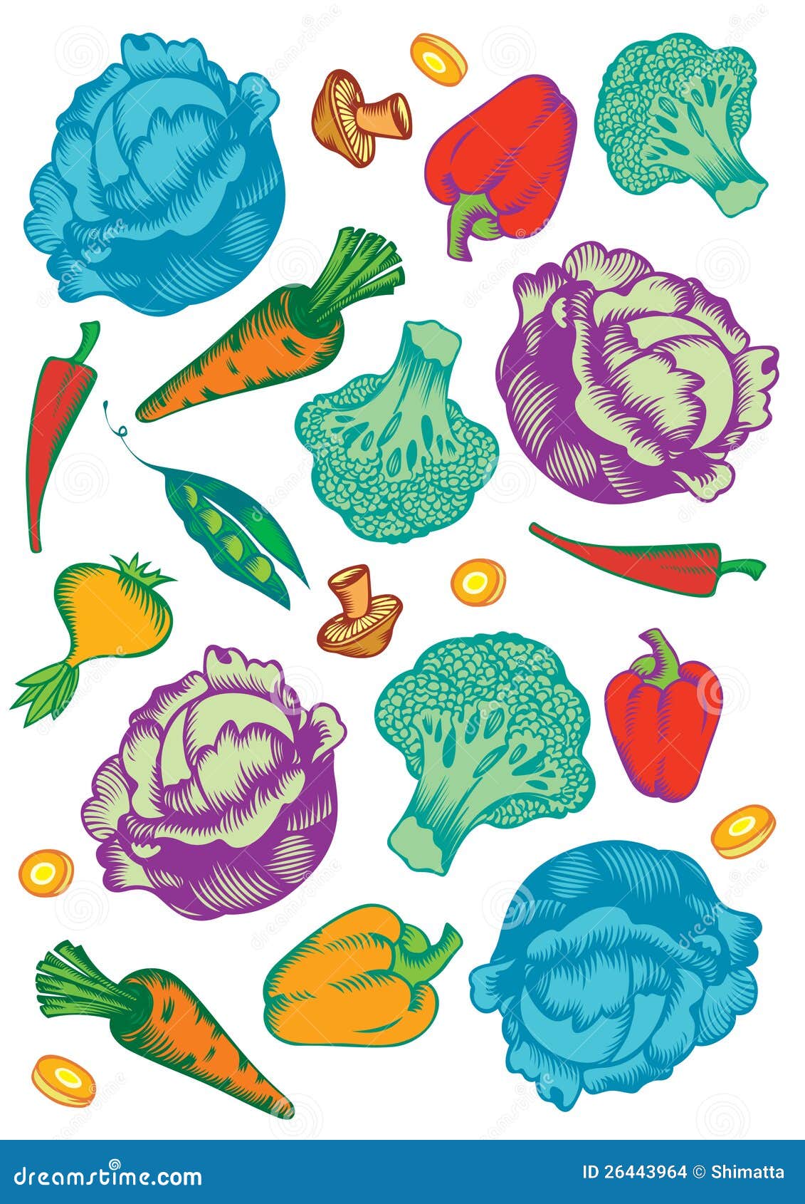 Vegetables, Pattern. Cartoon Vector | CartoonDealer.com #87440789