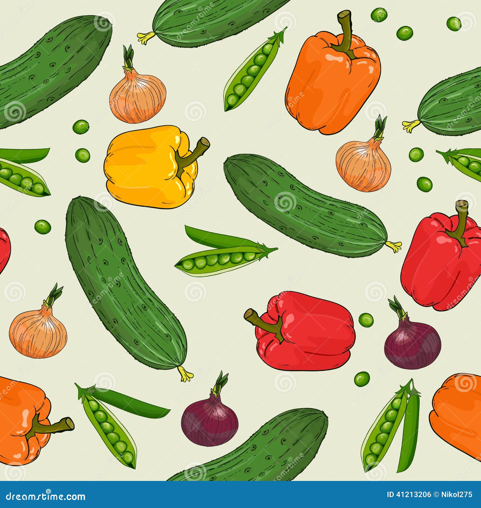 Vegetables, Pattern. Cartoon Vector | CartoonDealer.com #87440789