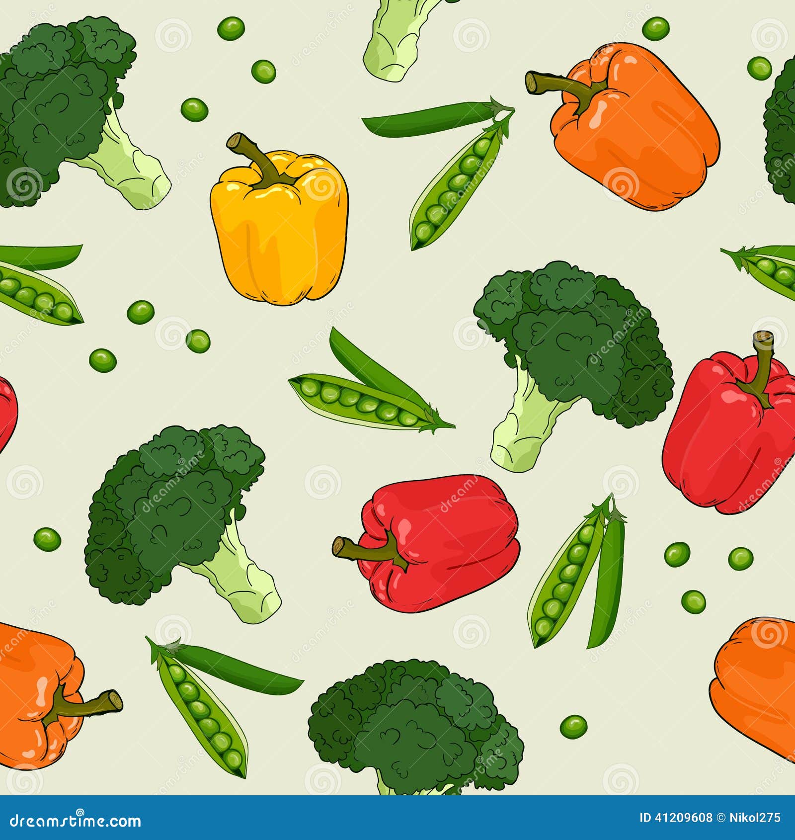 Vegetables pattern stock vector. Illustration of organic - 41209608