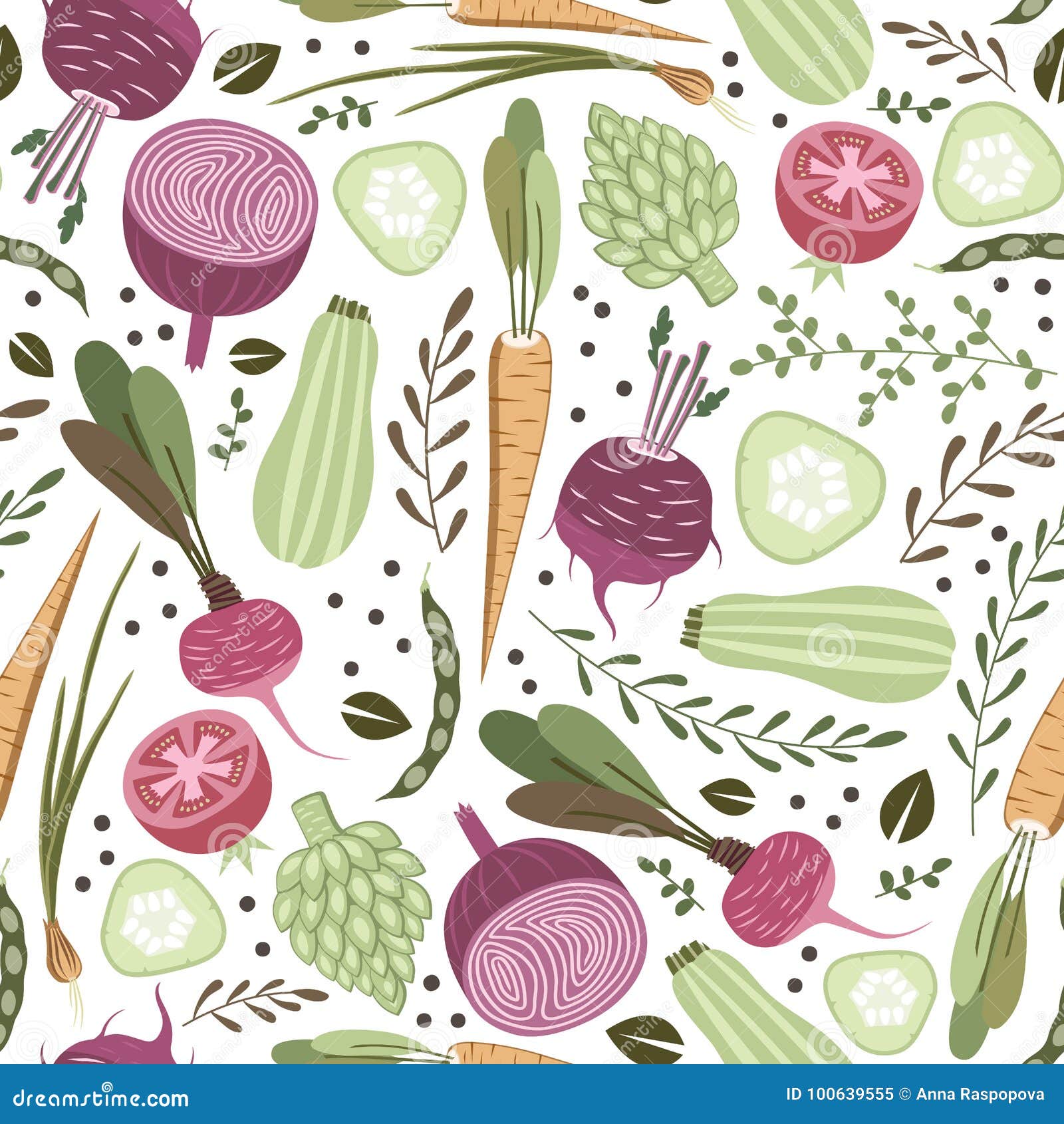 Vegetables pattern stock vector. Illustration of cooking - 100639555