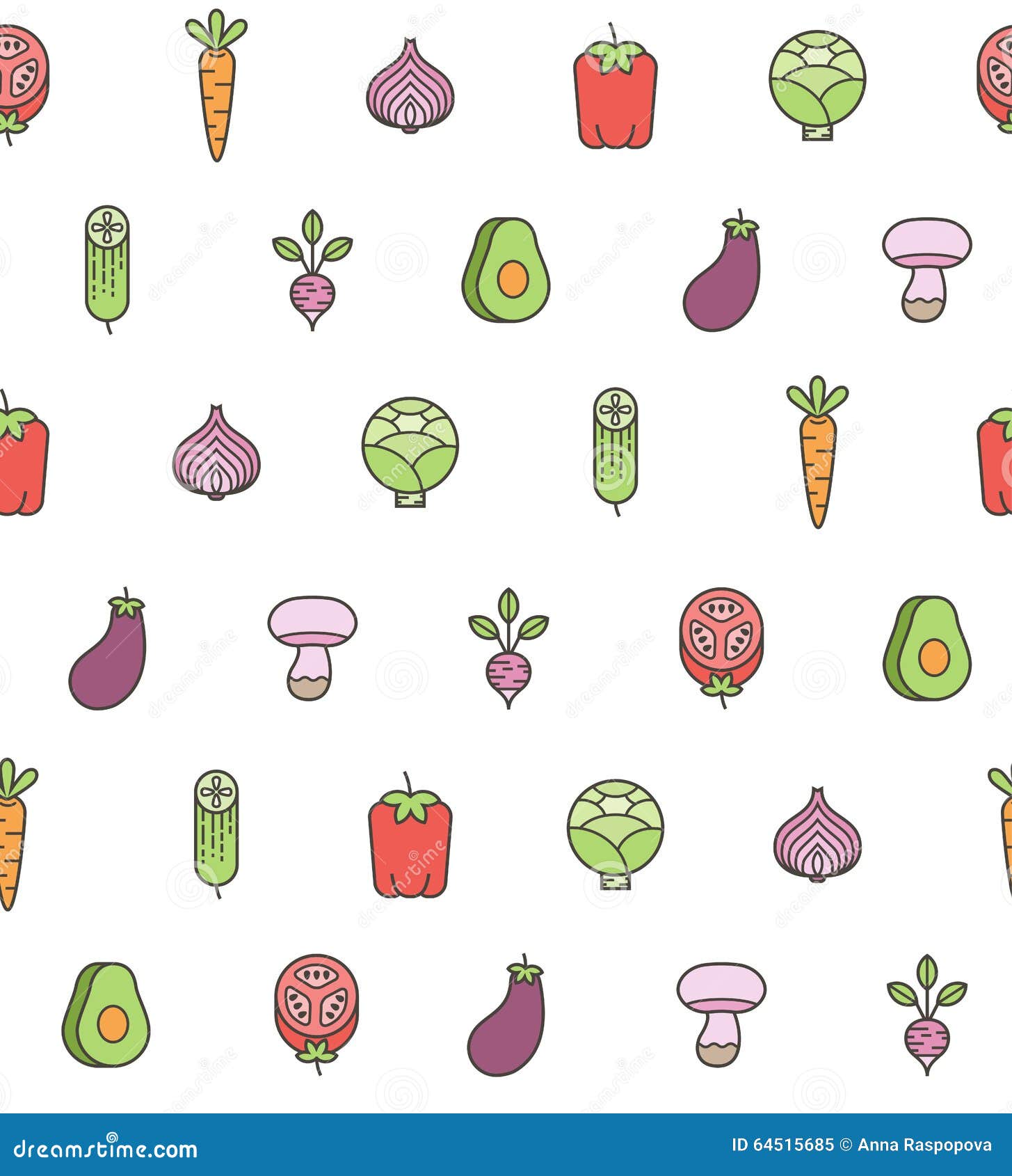 Vegetables pattern stock vector. Illustration of cabbage - 64515685